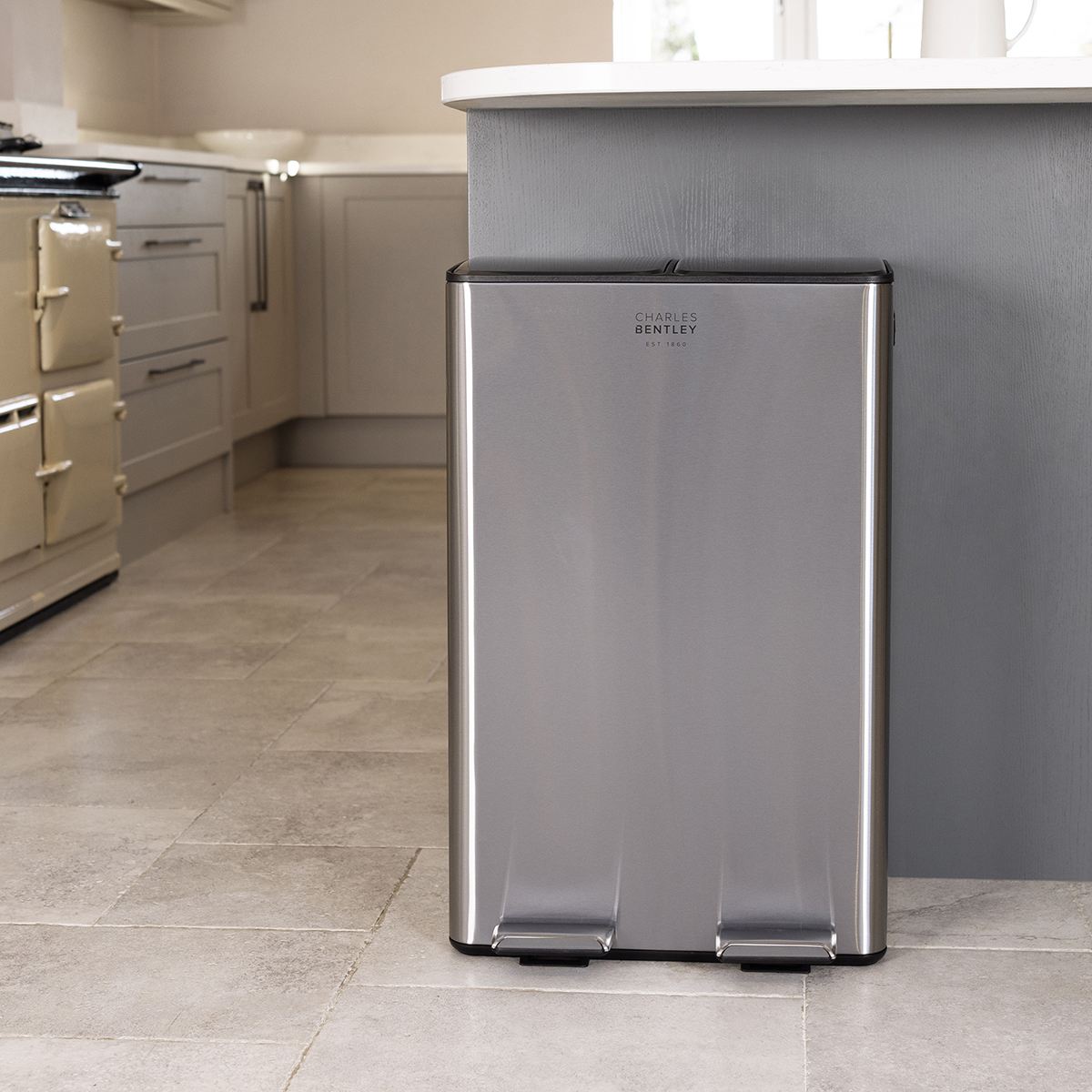 Charles Bentley 30L/40L/60L Double Compartment Kitchen Bin | eBay UK